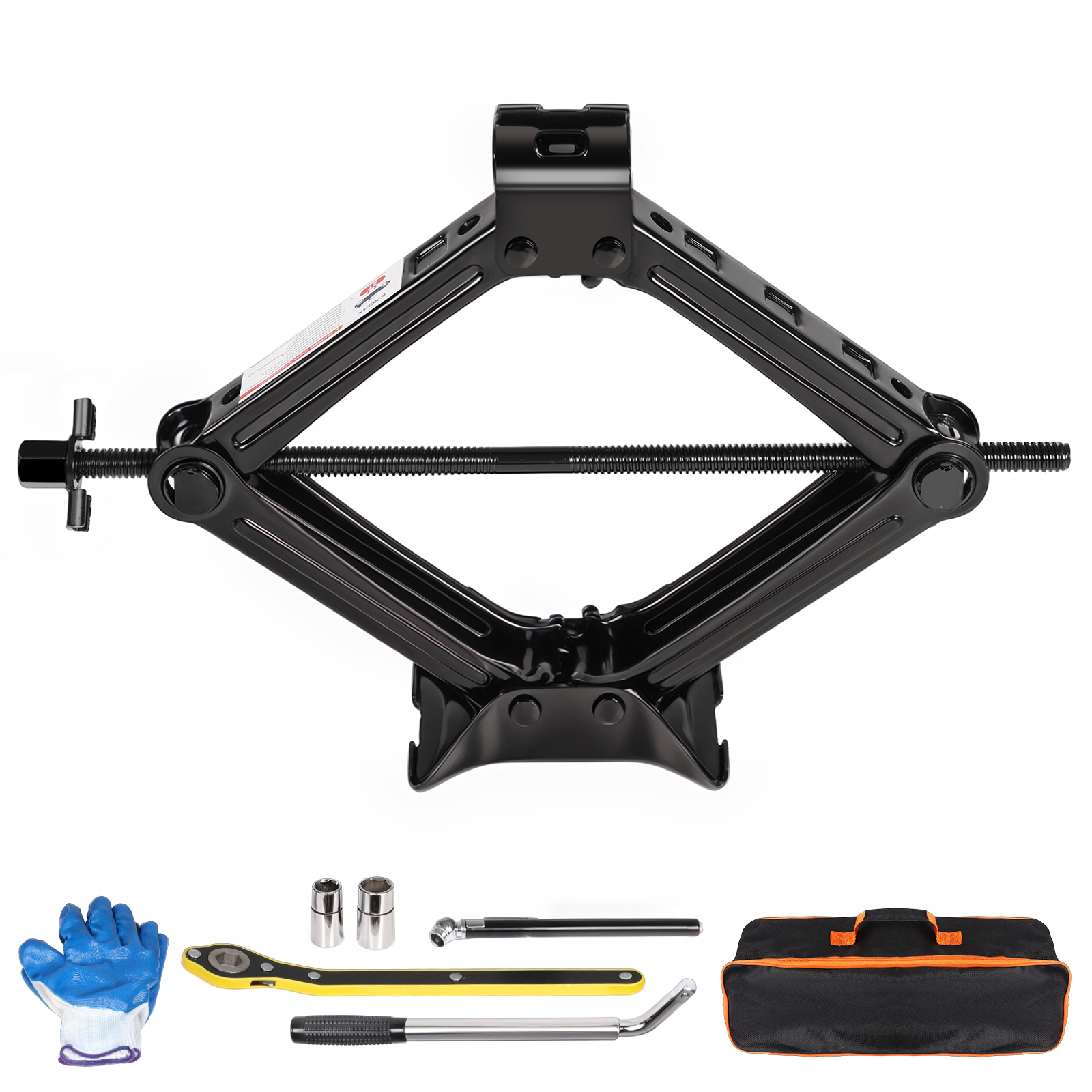 Car Jack Kit, 2 T Scissor Heavy Duty Tire Changing Tool - Kroak – kroak ...